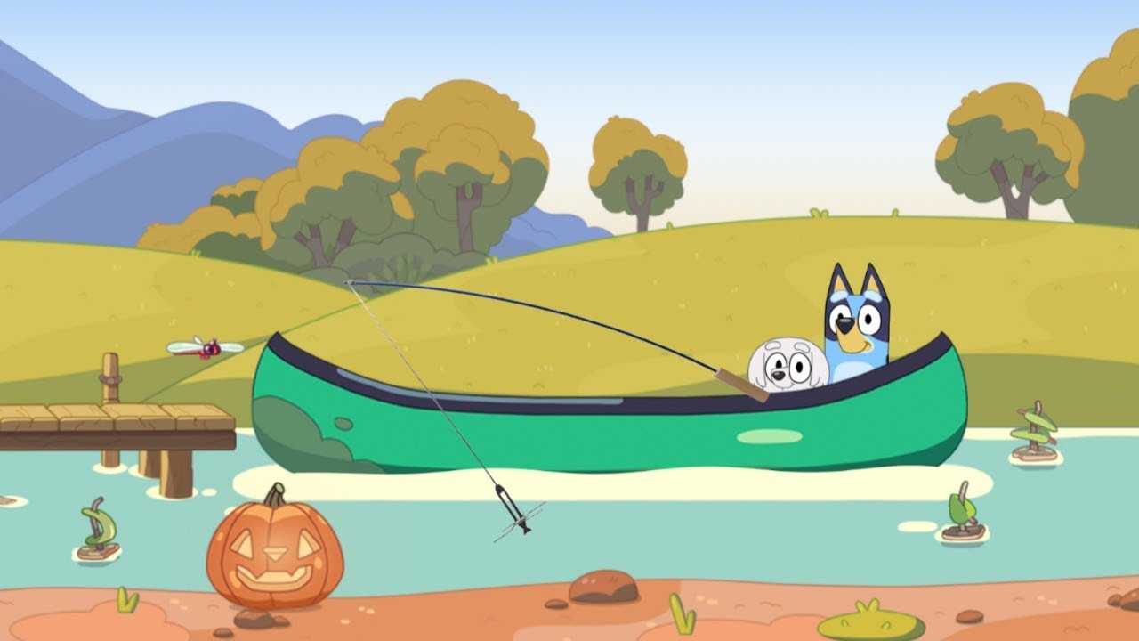 Bluey : Lila and Bluey's Fishing & Camping || Halloween 2023 - YouTube