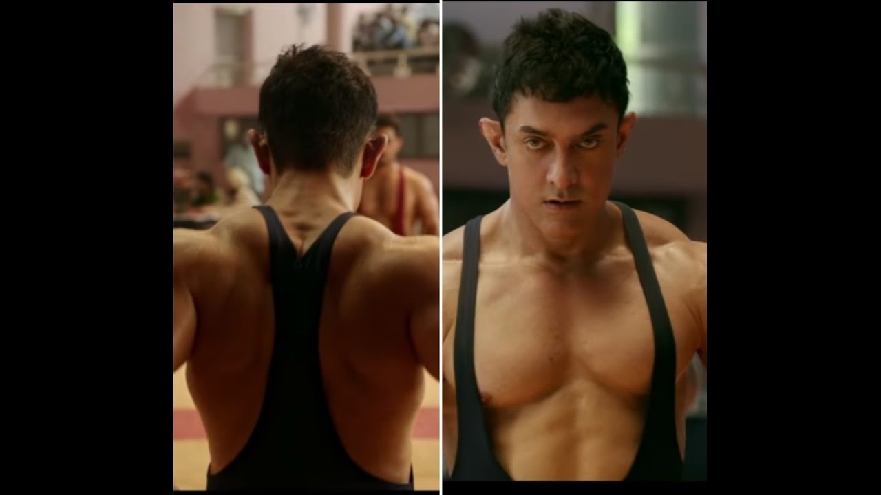Amir Khan muscle show in 'Dangal' movie(2016) - YouTube