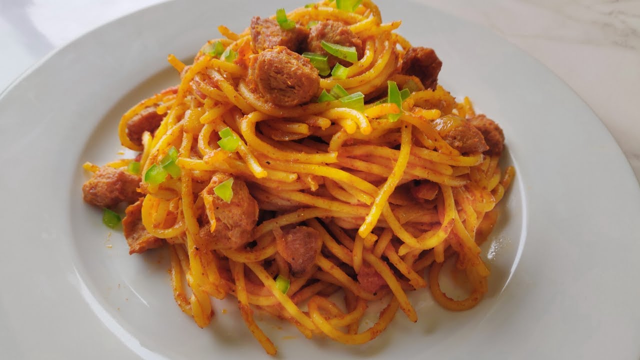 Best Persian style Soya Spaghetti/food vlog/veg spaghetti - YouTube