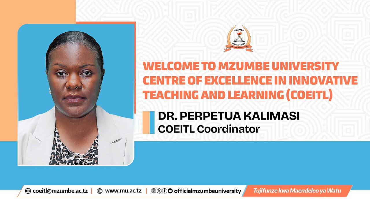WELCOME TO MZUMBE UNIVERSITY CENTRE OF EXCELLENCE IN INNOVATIVE ...