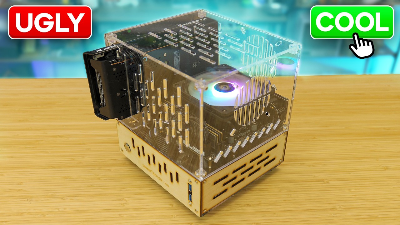 Building a PC in a weird Wood and Acrylic case - YouTube