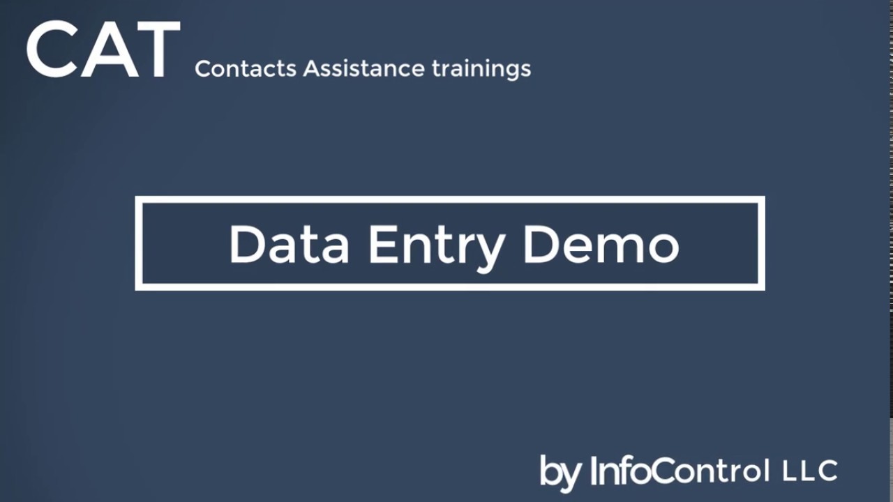 CAT Data Entry Demo - YouTube