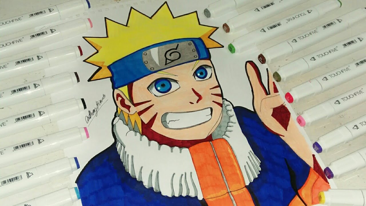 Drawing Uzumaki Naruto (うずまきナルト) | Anime DrawHolic #136 - YouTube