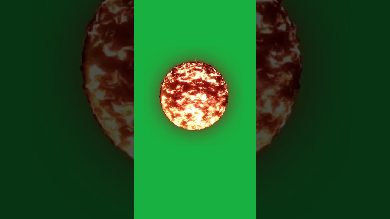 Green screen fire ball - YouTube