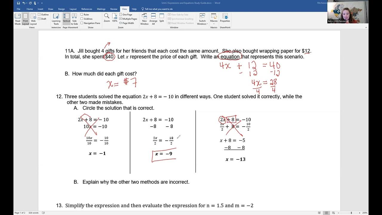 7th grade Study Guide Unit 2 - YouTube