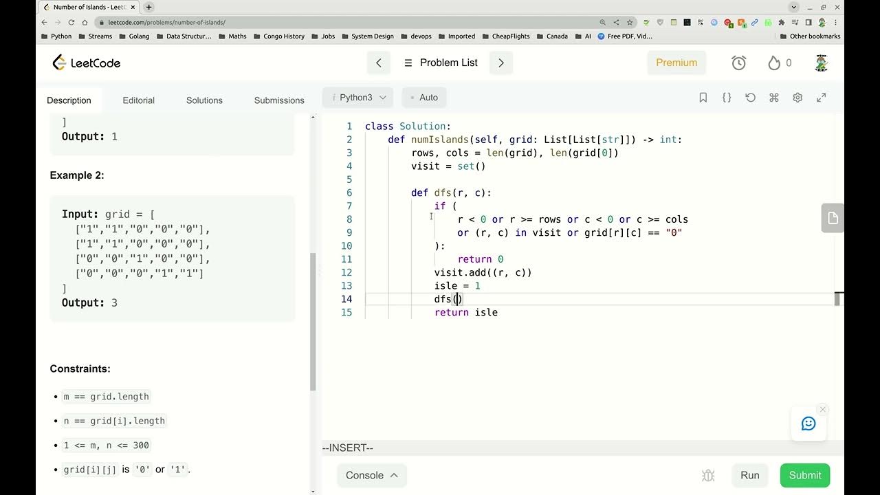200 number of islands Leetcode Fr - YouTube