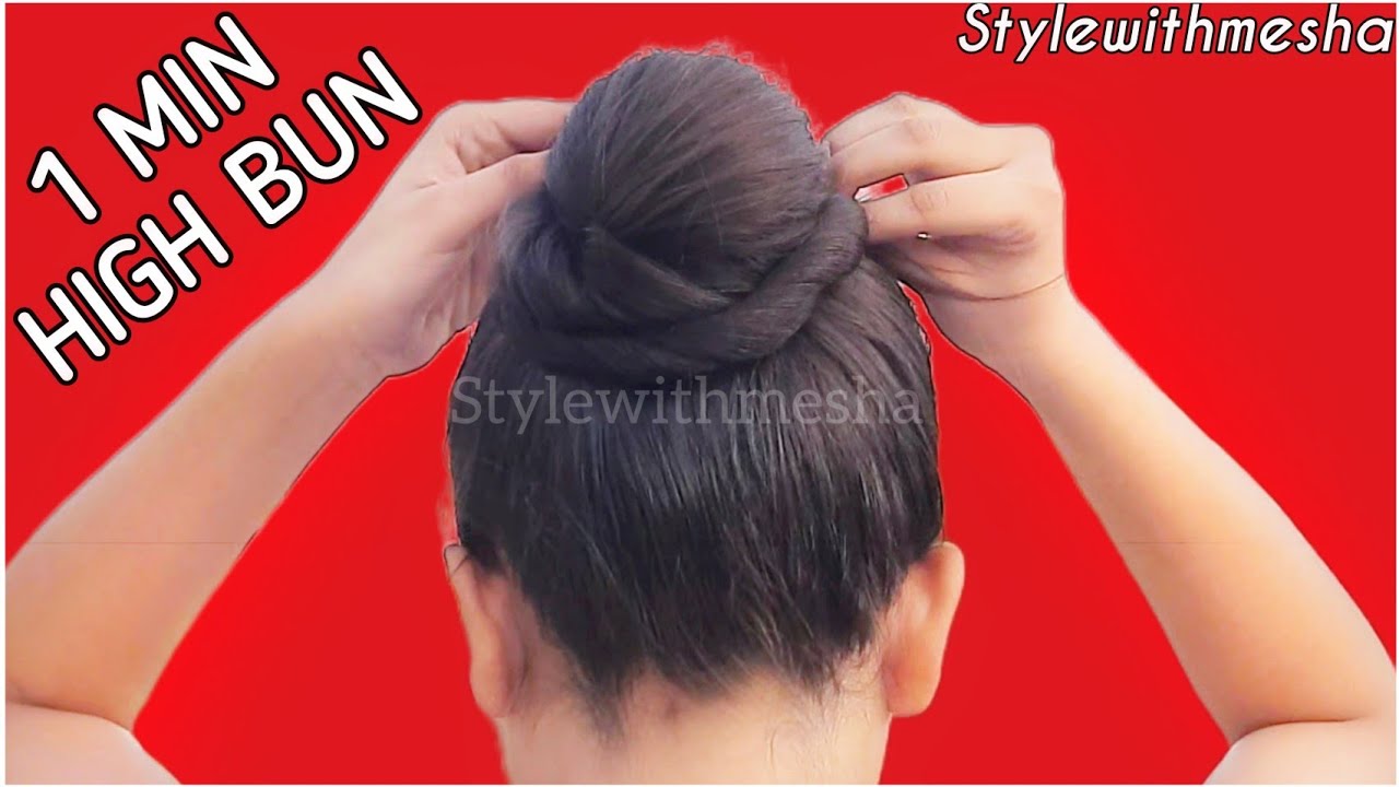 Try This High Bun Trick Hairstyle For Long Hair Daily Hairstyle Easy Clutcher Hairstyle
