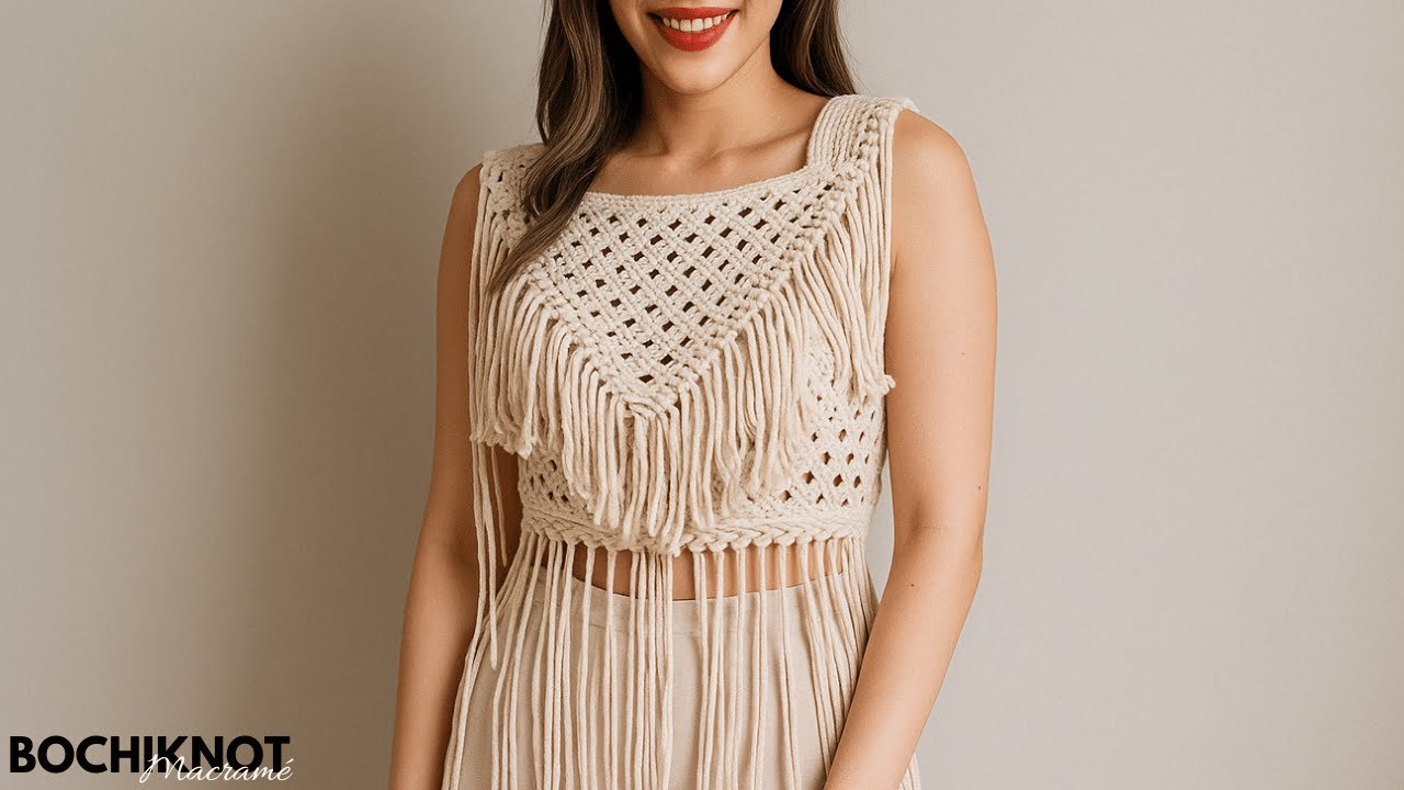 The ONLY Macrame BOHO-CHIC Top You'll Need This Summer - YouTube