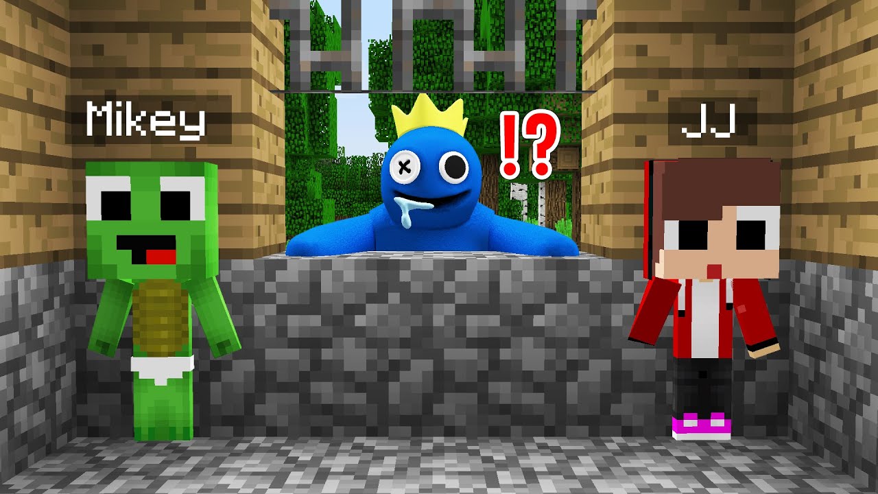 How Baby Mikey & JJ Escape from RAINBOW FRIENDS in Minecraft challenge ...