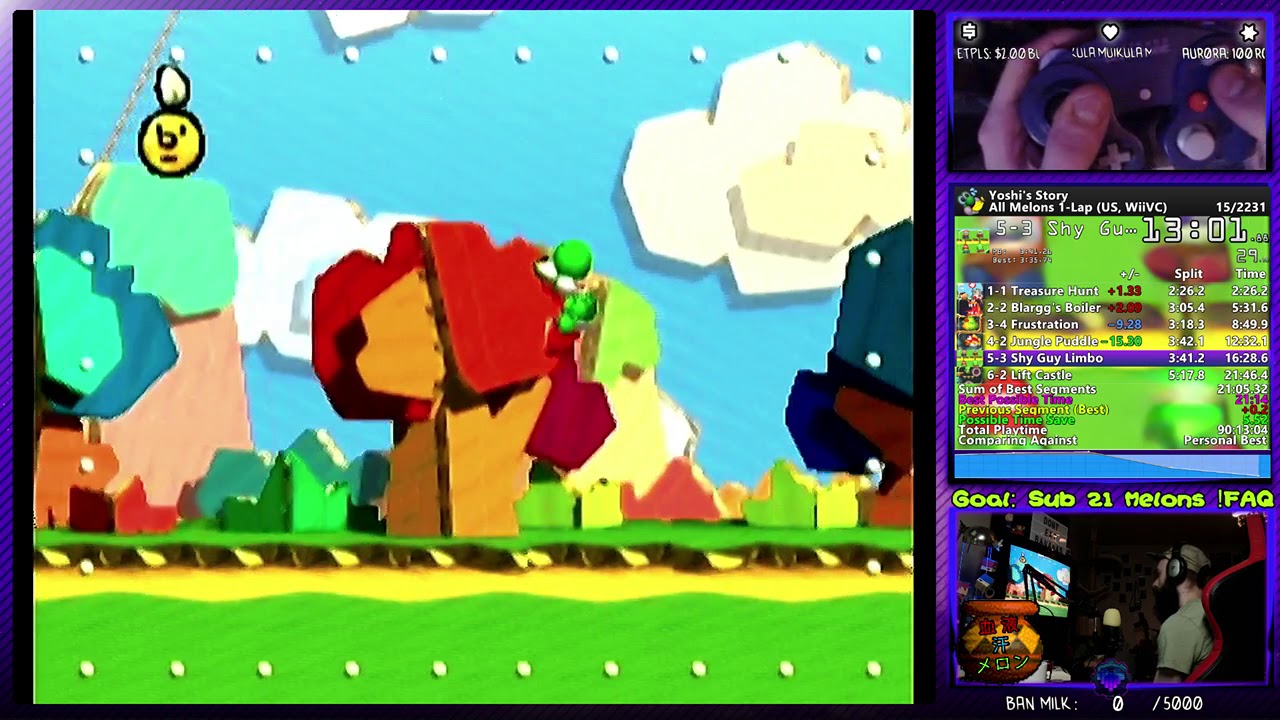 Yoshi's Story Speedrun - All Melons 1-Lap: 21:33 - YouTube
