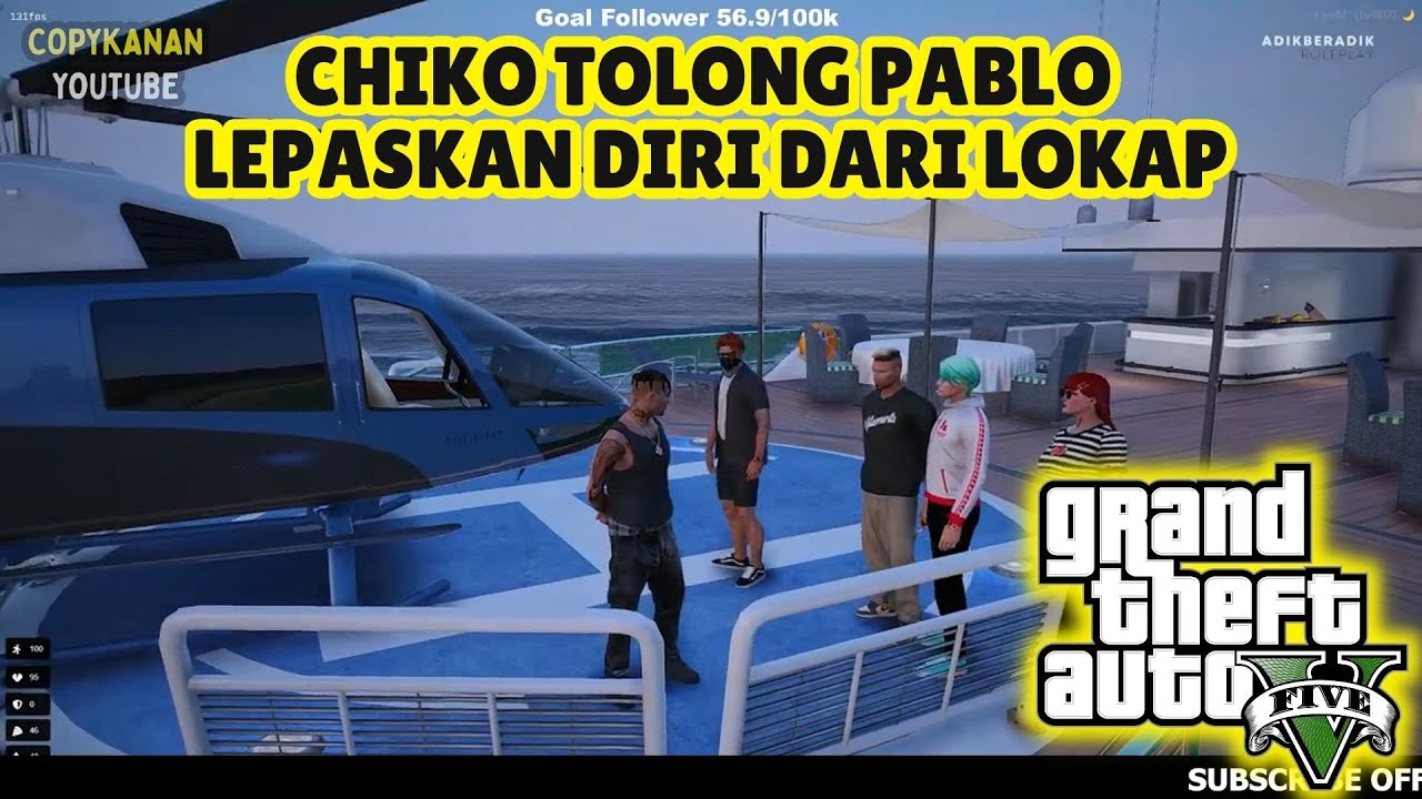 🔴 GTA 5 | CHIKO TOLONG PABLO LEPASKAN DIRI DARI LOKAP - YouTube