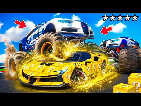 POLIZEI verfolgt OP LUCKY BLOCK SPORTWAGEN in GTA 5! (Polizei vs. Dieb)