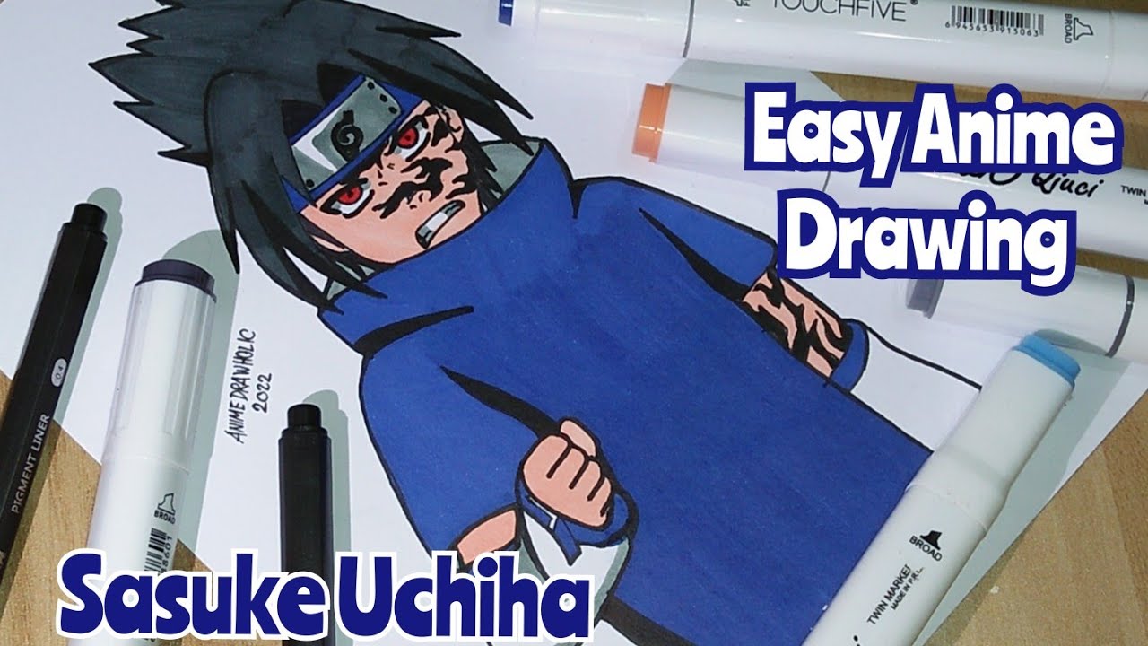 Drawing Sasuke Uchiha (Curse Mark) | Easy Anime Drawing | 0285 # ...