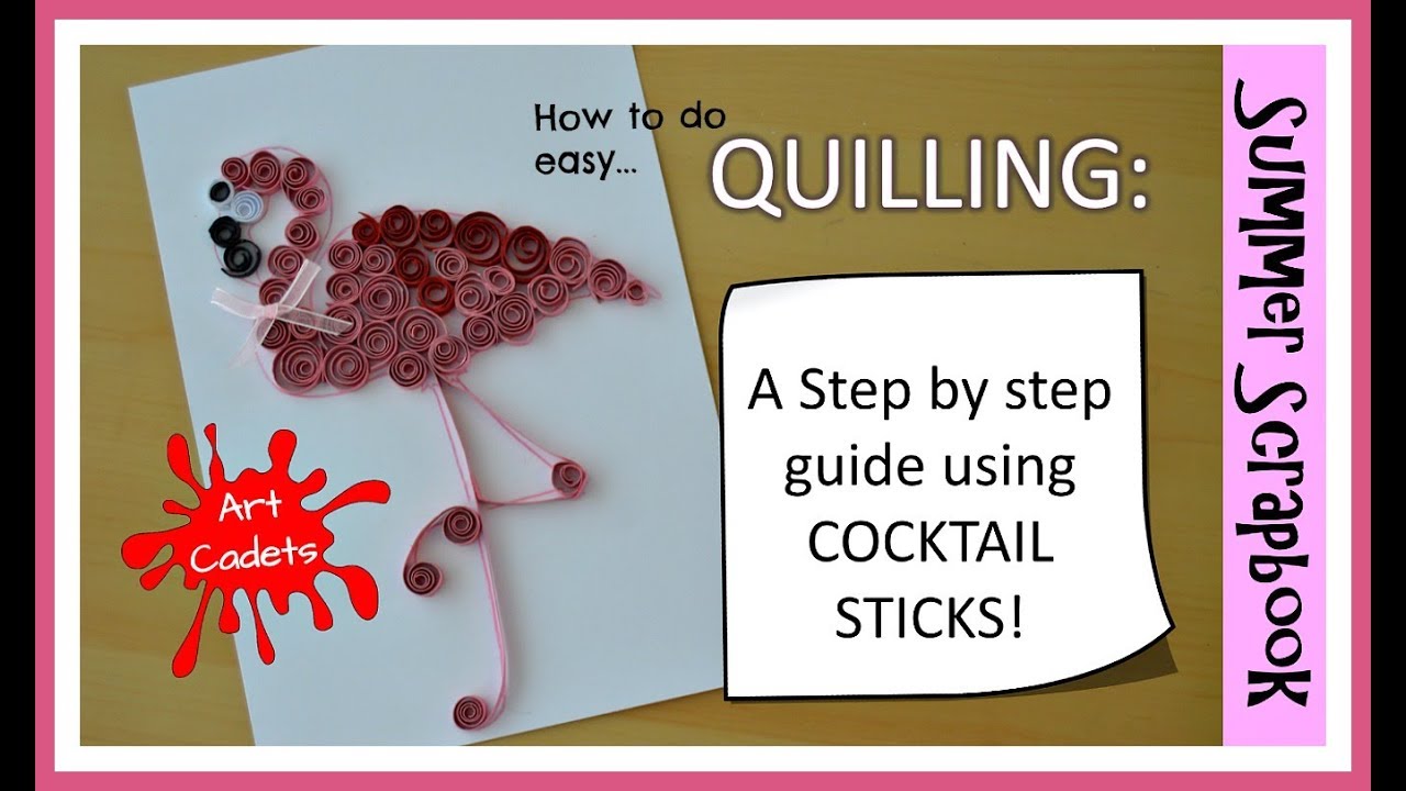 An introduction to basic QUILLING using cocktail sticks! - YouTube