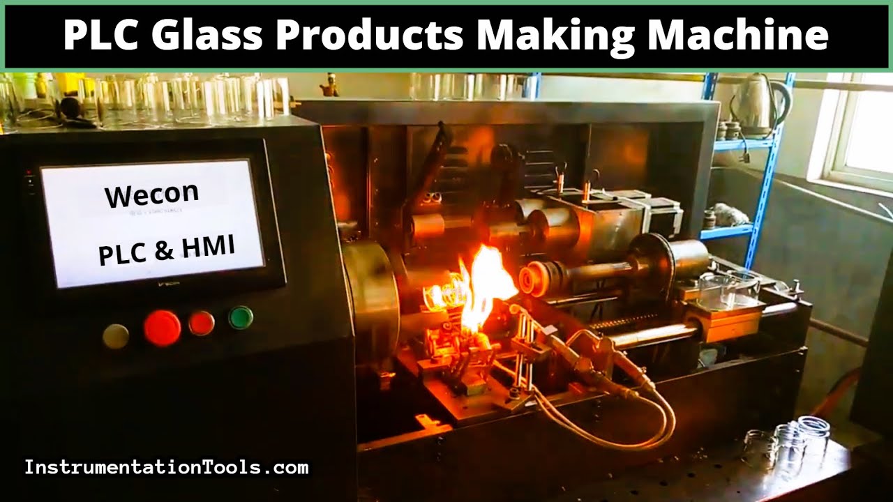 PLC in Glass Industry - PLC Glass Products Making Machine - YouTube