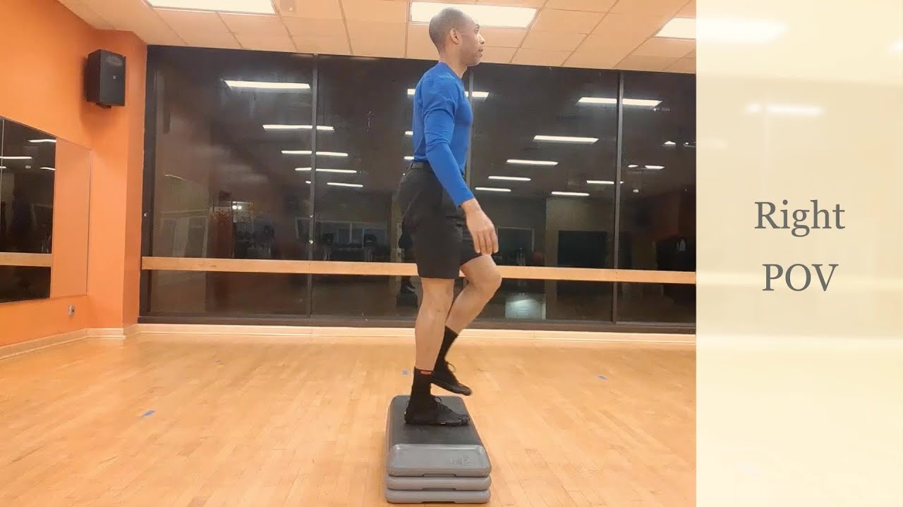Front Step Up to Balance: Unilateral - YouTube