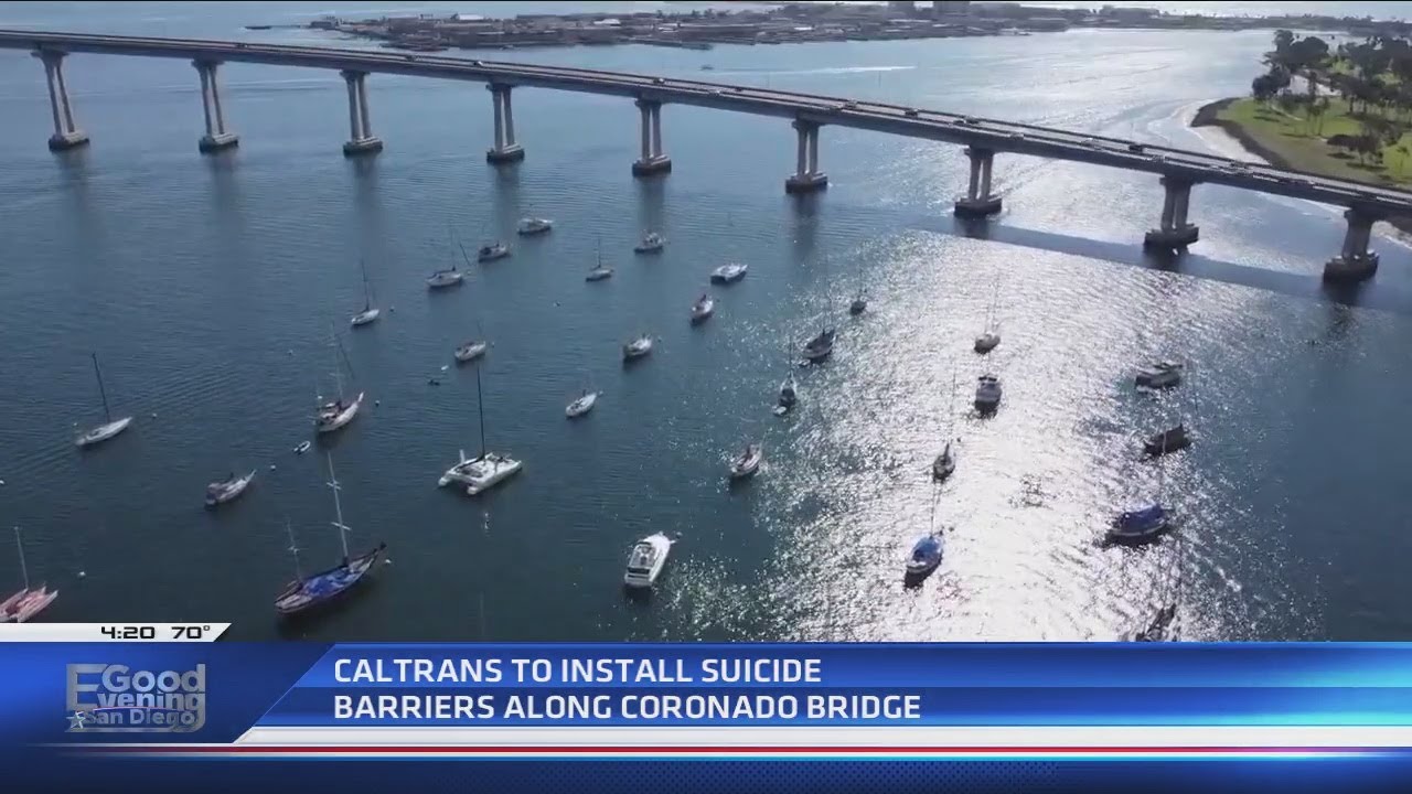 Caltrans to install suicide barriers along Coronado Bridge - YouTube