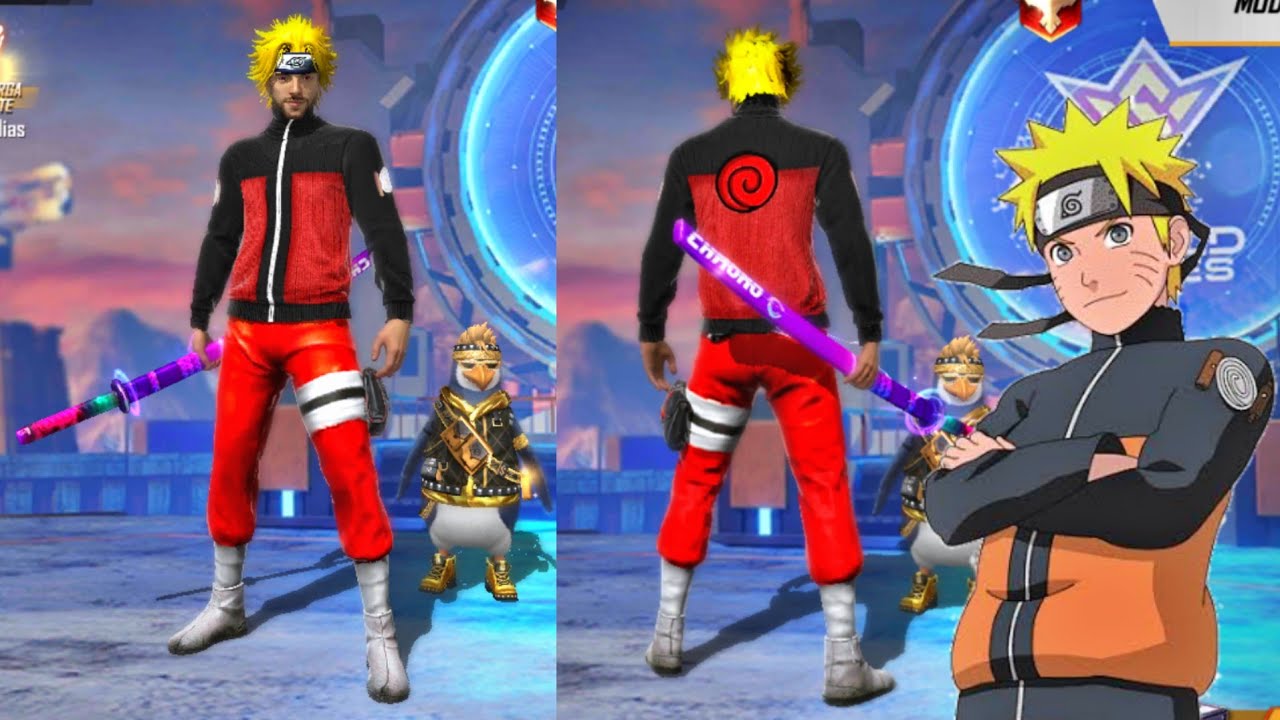 LINK DIRETO! TEXTURA DA SKIN DO NARUTO (PEGANDO RANK) FREE FIRE - YouTube