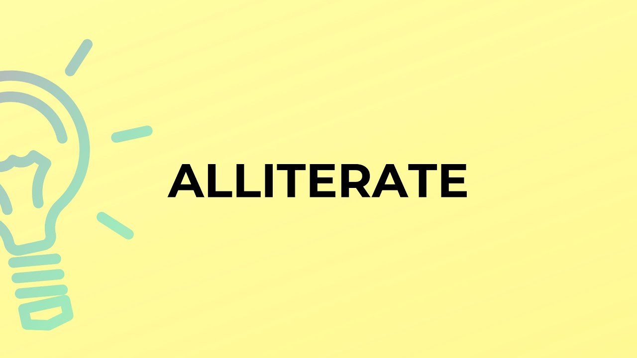 What is the meaning of the word ALLITERATE? - YouTube