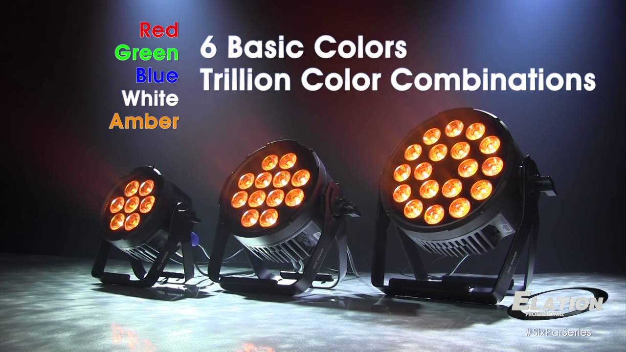 Elation Professional Six Par Series SixPar100 SixPar200 SixPar300 LED ...