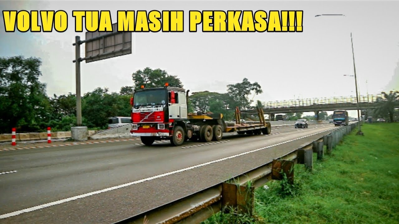 Truck Volvo F12 lowboy trailer,Scania Lowbed panjang,Hino dan Quester ...