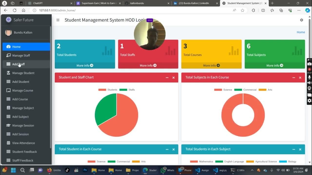 Django School Management System using Python Django - YouTube
