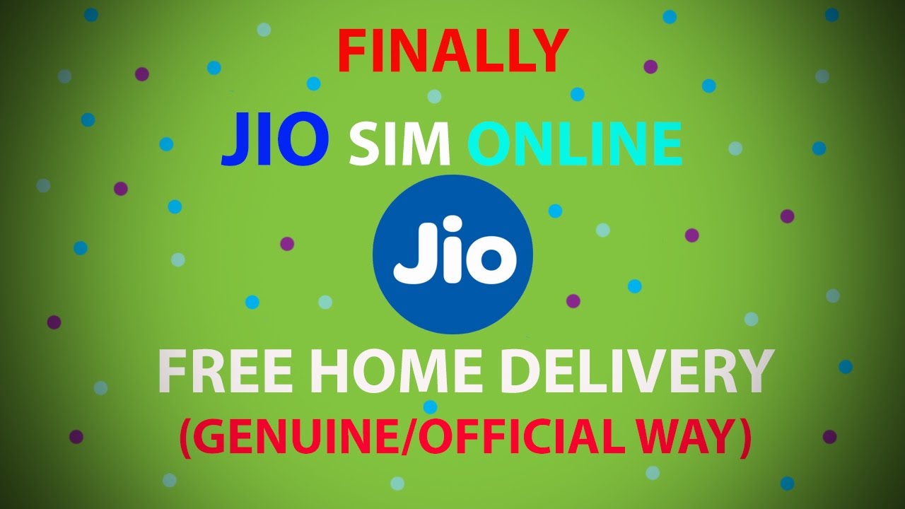 JIO sim Online Booking | Free Home Delivery - YouTube