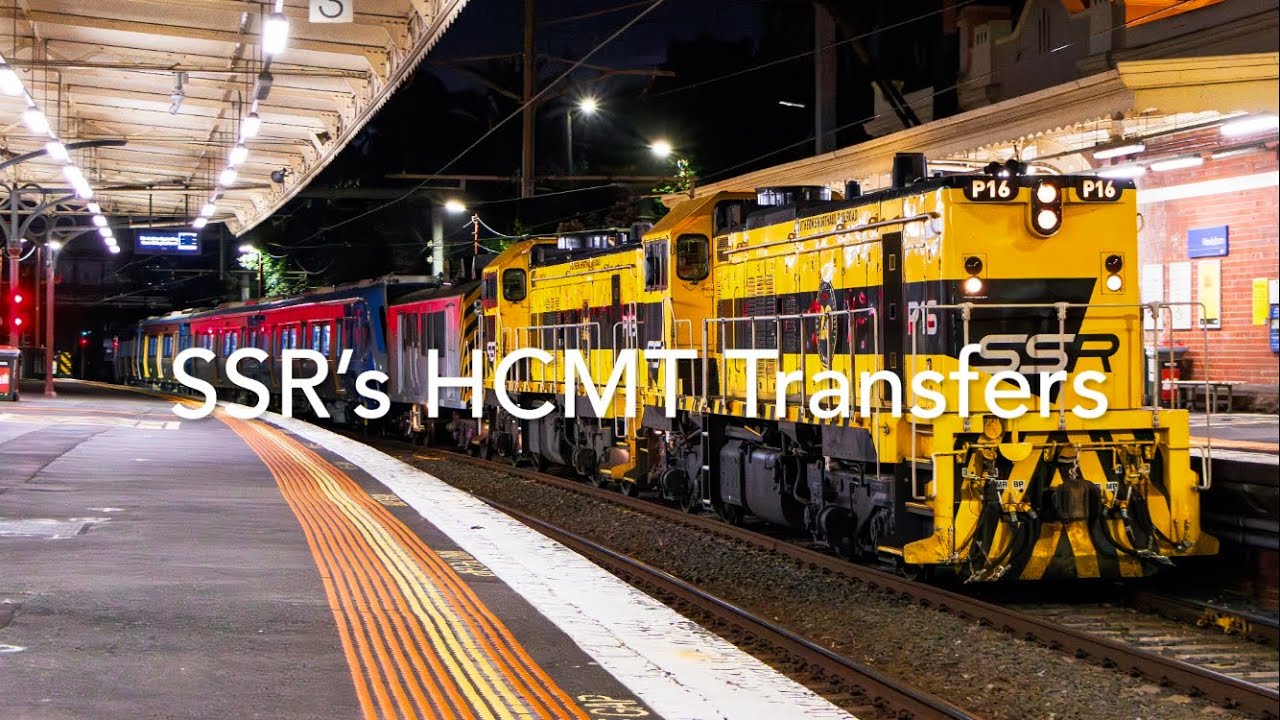 SSR Night time movements (HCMT's & Rail train) - YouTube