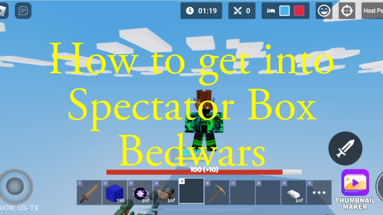 How to get into Spectator Box Roblox Bedwars - YouTube