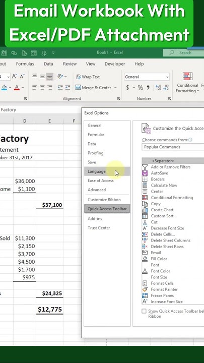 Send Excel Files and PDFs via Email with One Click! - YouTube