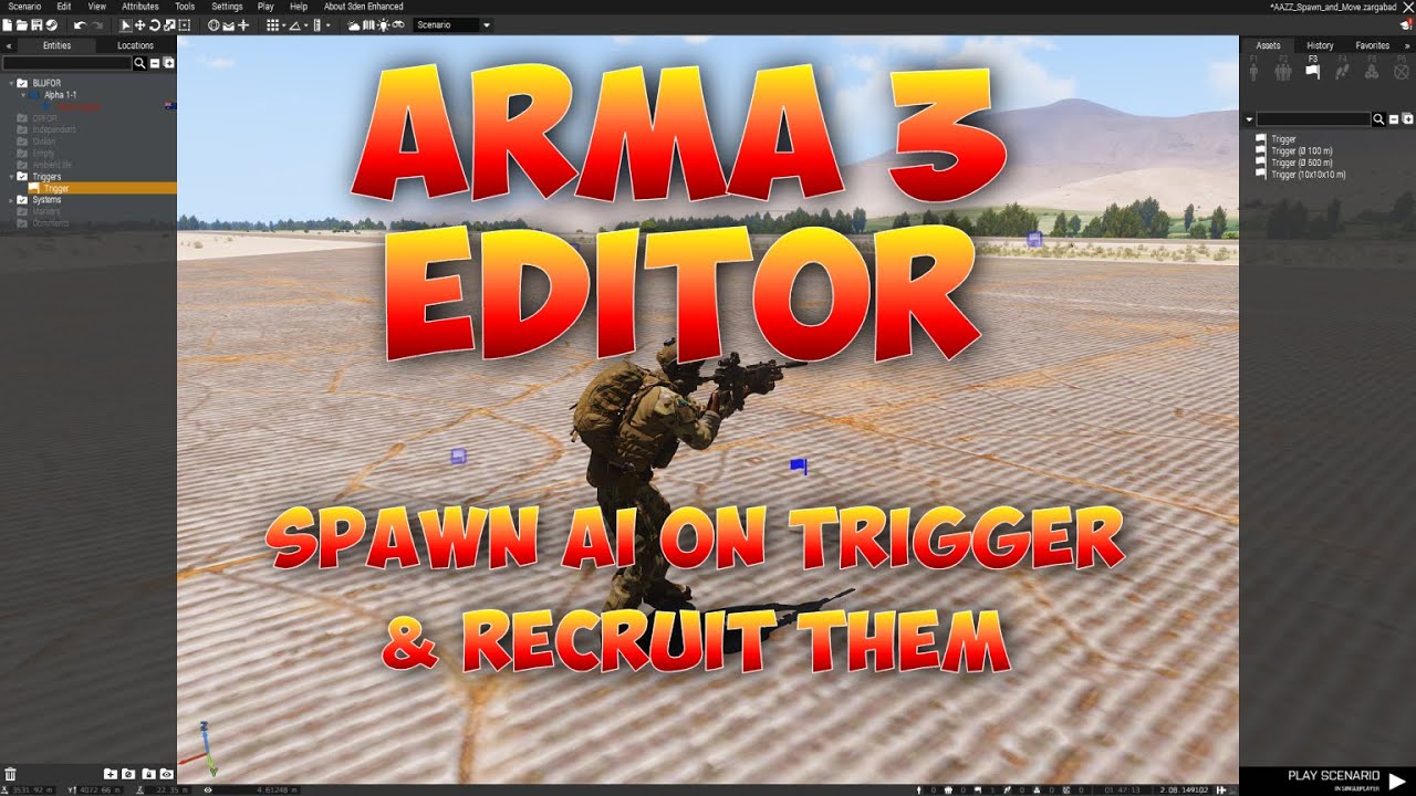 Arma 3 Editor Tutorial | Spawn AI Reinforcements and then Recruit them to your group - YouTube