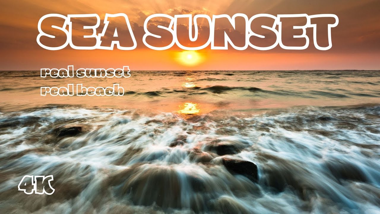 The sound of sea waves at sunset. Calming sounds of nature. - YouTube