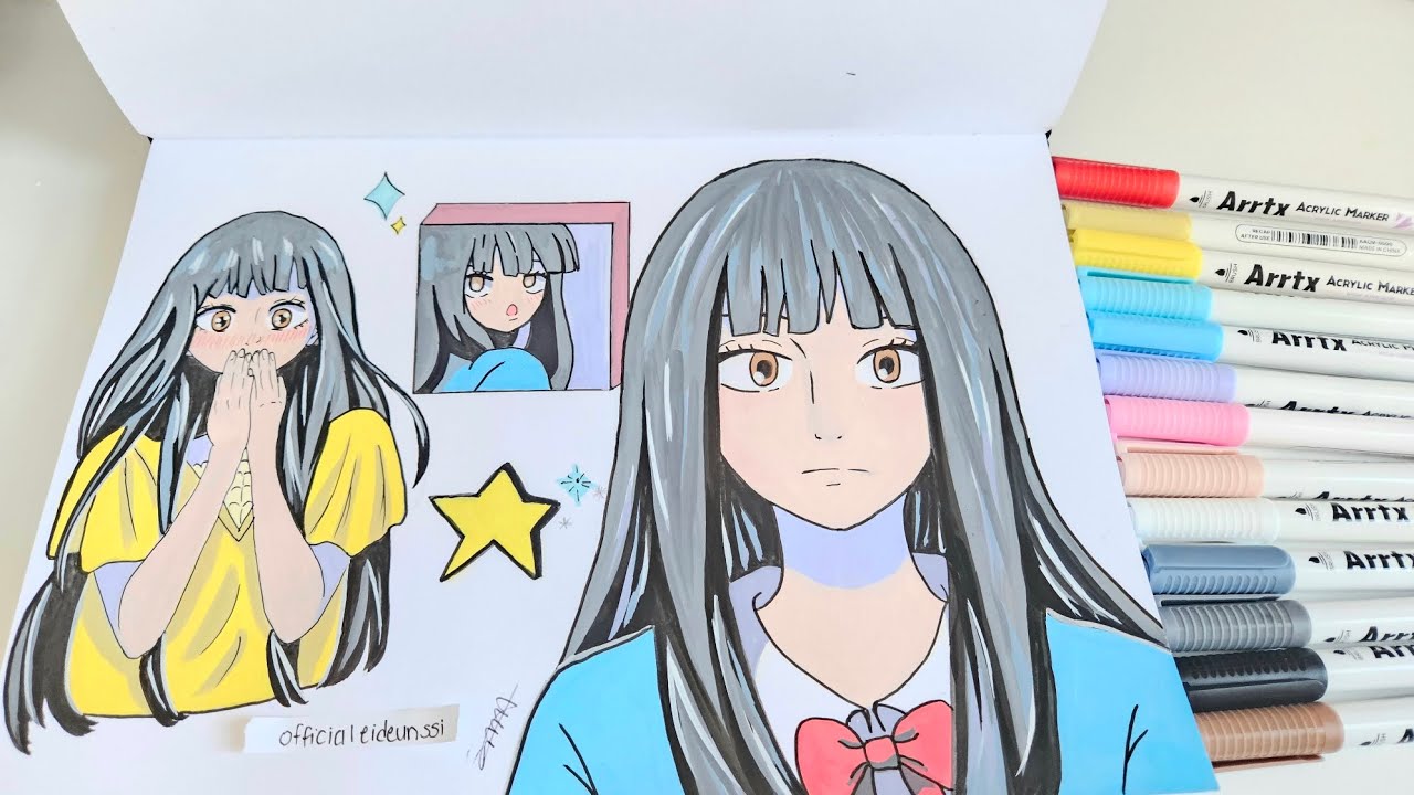 [KIMI NI TODOKE] Drawing Sawako Kuronuma| Traditional Art | Arrtx ...
