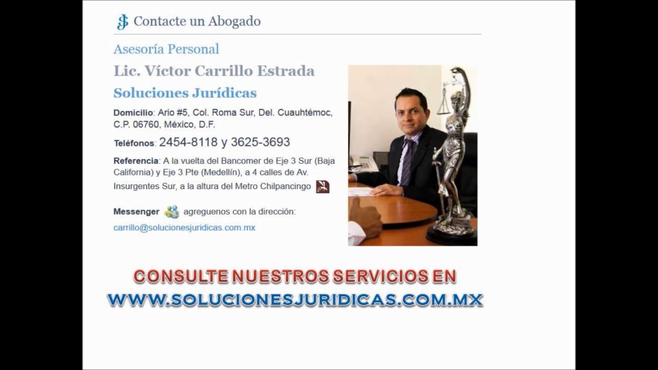 Soluciones Jurídicas I Lic. Victor Carrillo Estrada 📱 5517984108 - YouTube