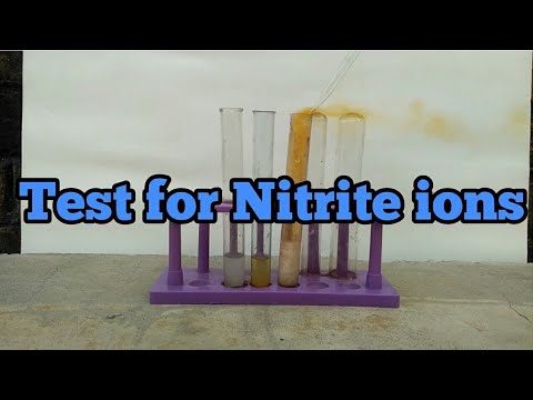 Test for Nitrite ions - YouTube
