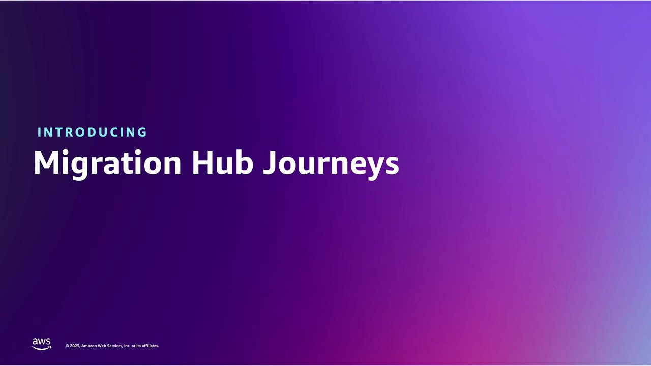 Migration Hub Journeys | Amazon Web Services - YouTube