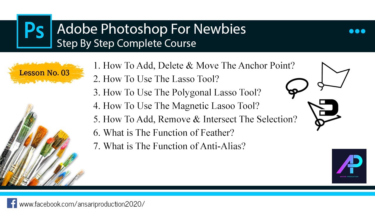 Adobe Photoshop For Newbies Lesson No.03 - How To Use The Lasso Tools ...