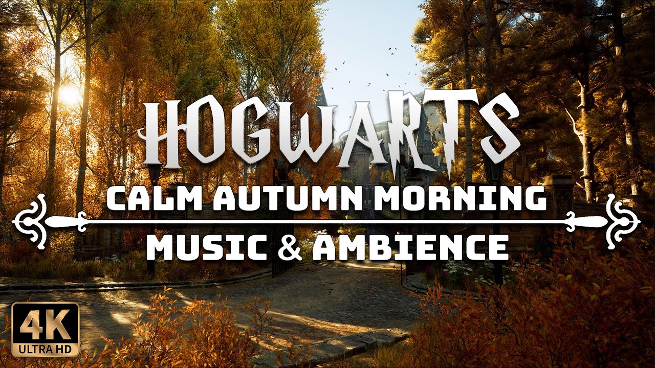 A Calm Autumn Morning at Hogwarts | 4K Harry Potter Music & Ambience ...