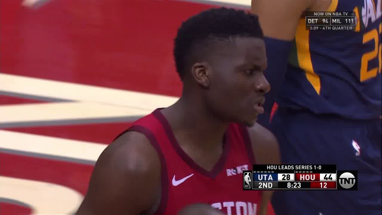 NBA, playoff 2019, Rockets vs. Jazz, Round 1, Game 2, Move 17, Clint ...