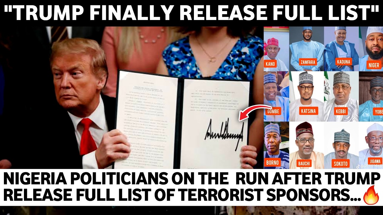 🔥HAPPENING LIVE AS TRUMP READ OUT FULL NAMES OF NIGERIA POLITICIANS ...