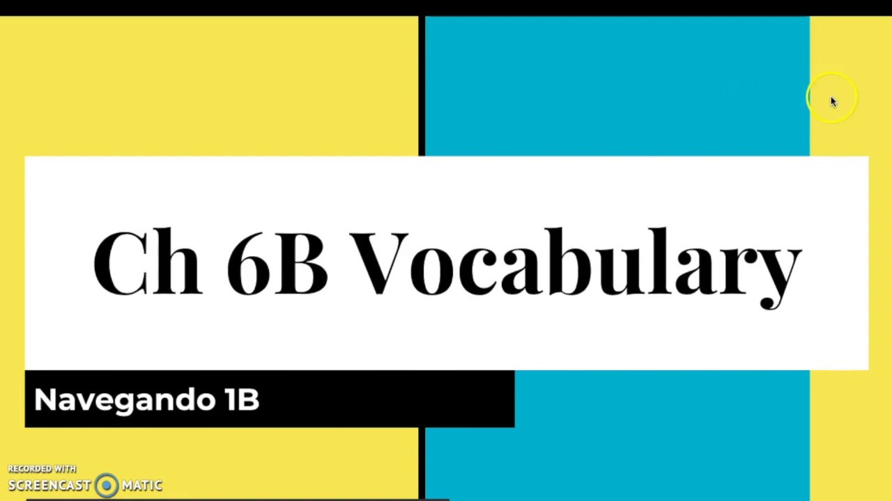 Ch 6B Vocabulary 1 - YouTube