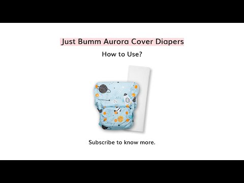 Just Bumm Aurora Cover Diapers - How to Use, Add Absorbency - Simple Tutorial (Turn on Captions)