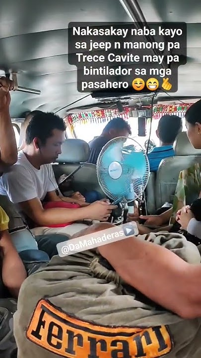Ang Cool naman sumakay sa Jeep ni Manong my pa ELECTRIC Fan ...
