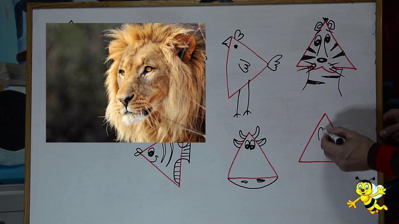 L.03 Cum să desenezi - desene din forme simple (triunghiul) - YouTube