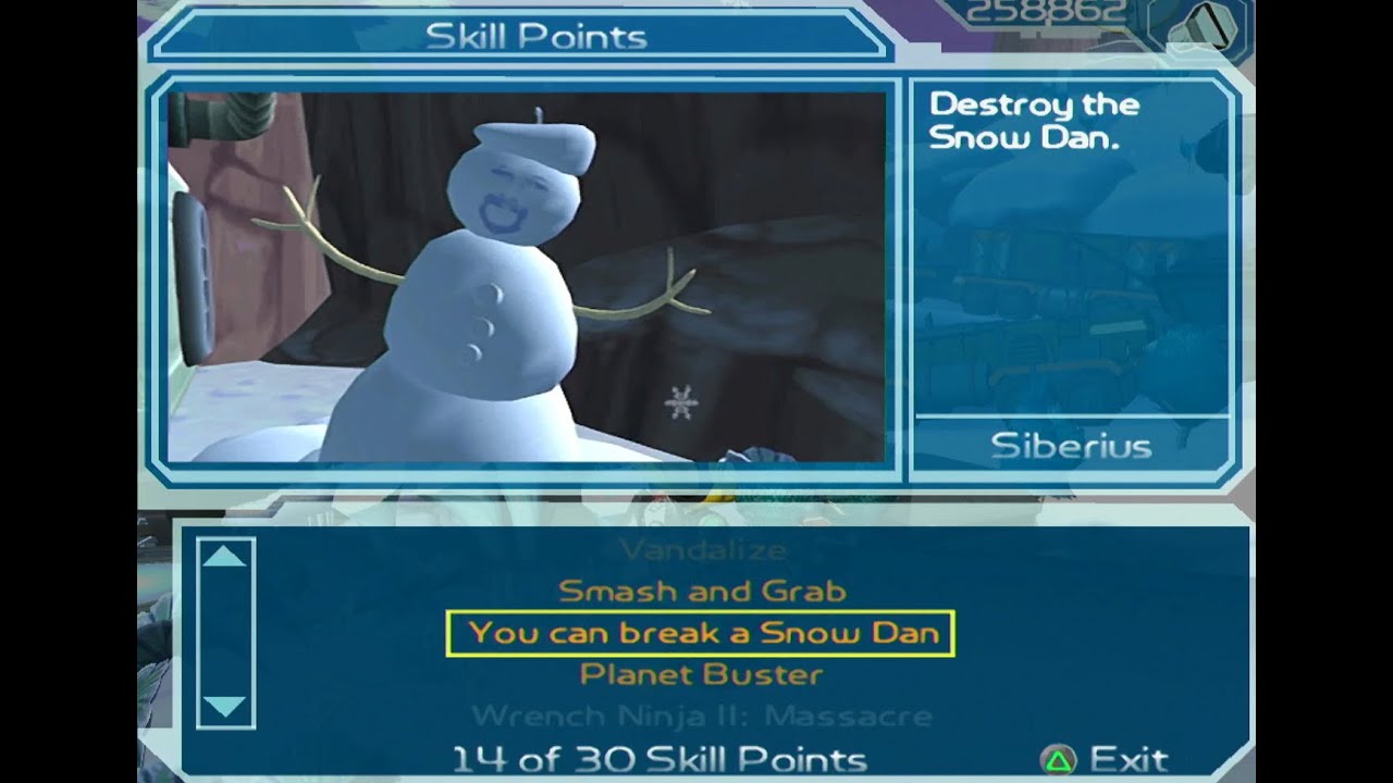 Ratchet and Clank 2 Going Commando Skill Point Planet Siberius You Can Break a Snow Dan - YouTube