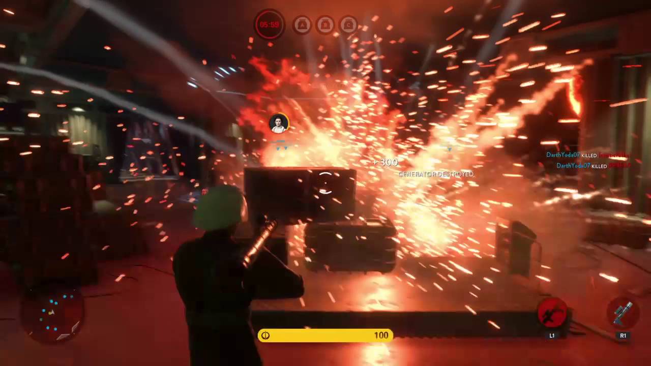 STAR WARS Battlefront gameplay leia's bodyguard awesome smart rocket ...