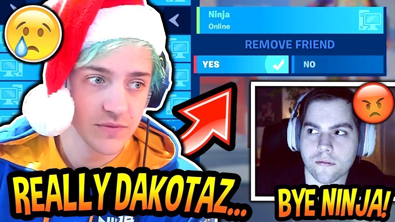 Ninja Reacts To Dakotaz *REMOVING* Him From His Friends List - YouTube