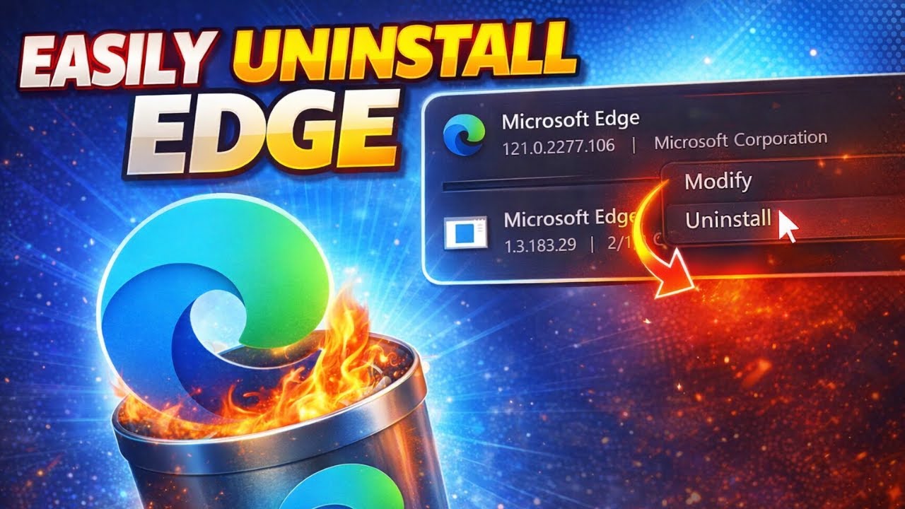Remove Microsoft Edge Completely from Windows - YouTube