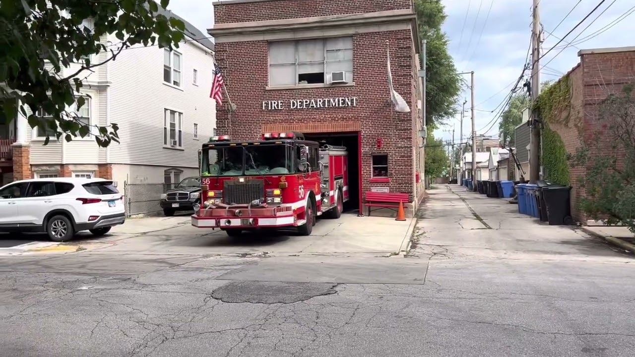 Chicago Fire Department Call Out - engine truck - 911 call - kid ...