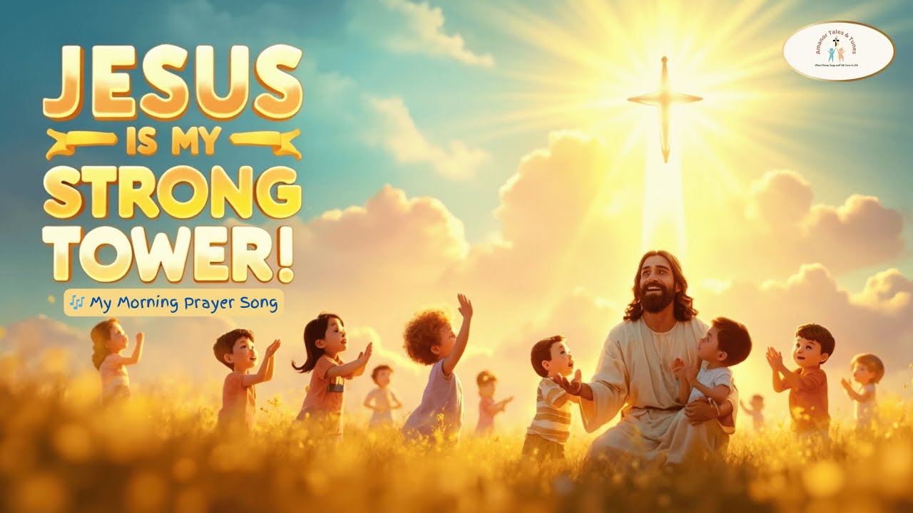 Jesus Is My Strong Tower! Kids Worship Song & Morning Prayer 🎵 Animated ...